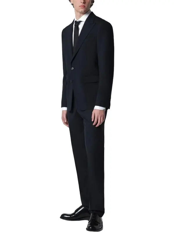 Dsquared2 Navy Single-breasted Suit In Wool Blend - Blue