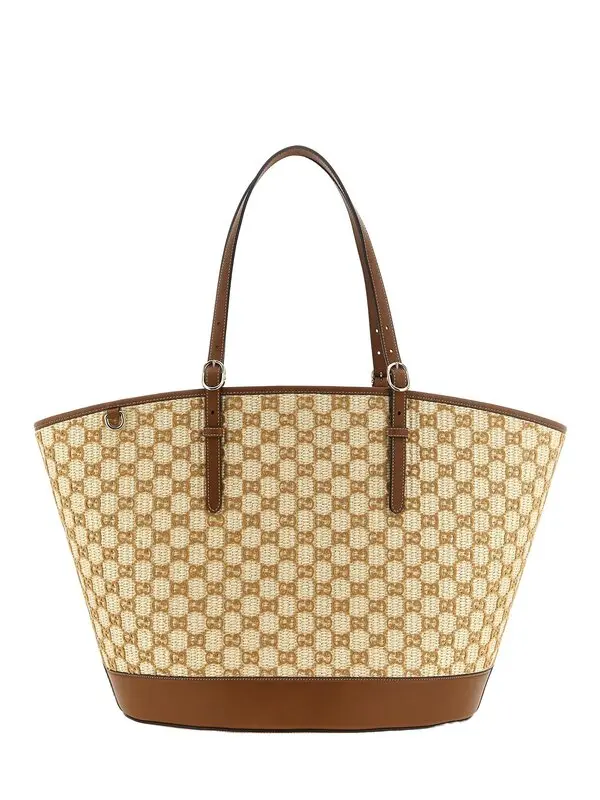 Gucci Woven Shopping Bag - Brown