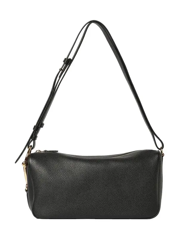 Gucci Half Horsebit Medium Shoulder Bag - Black