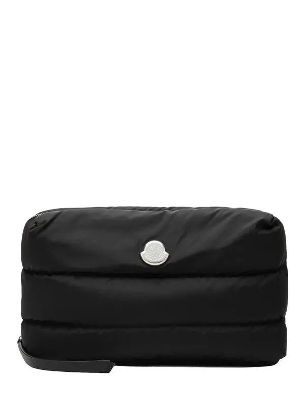Moncler Caradoc Beauty Case In Quilted Nylon - Black