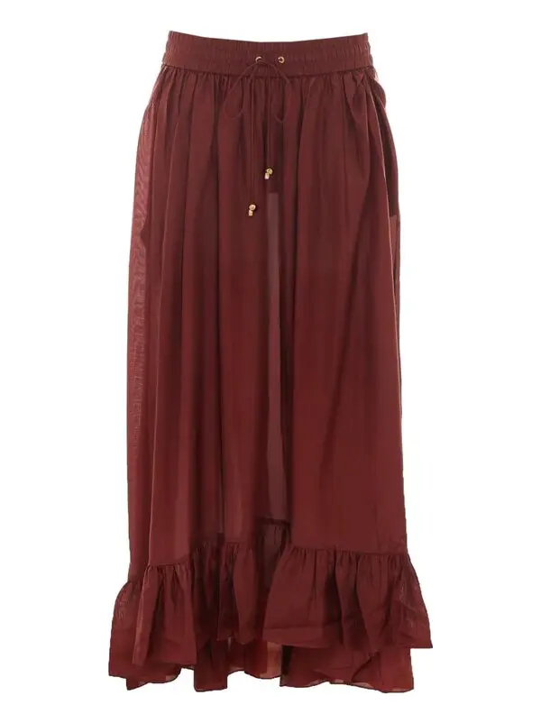 Zimmermann Aster Maxi Skirt - Red