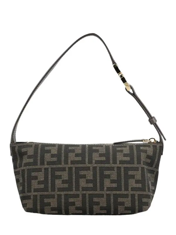 Fendi Ff Zucca Jacquard Small Vanity Pouch - Black