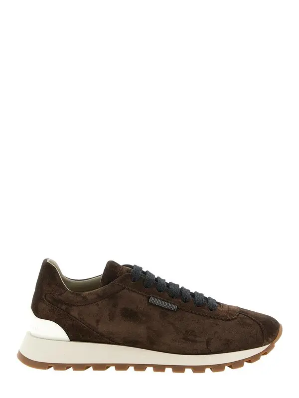 Brunello Cucinelli Suede Runner Sneakers - Brown