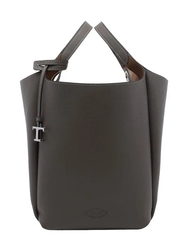 TOD'S Small Leather Bucket Bag - Green