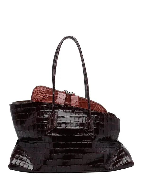 Attico Medium La Passeggiata Handbag - Brown