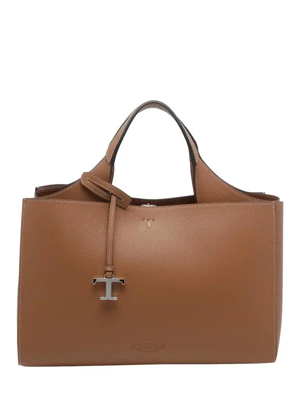 TOD'S Di Reverse Leather Tote Bag - Brown