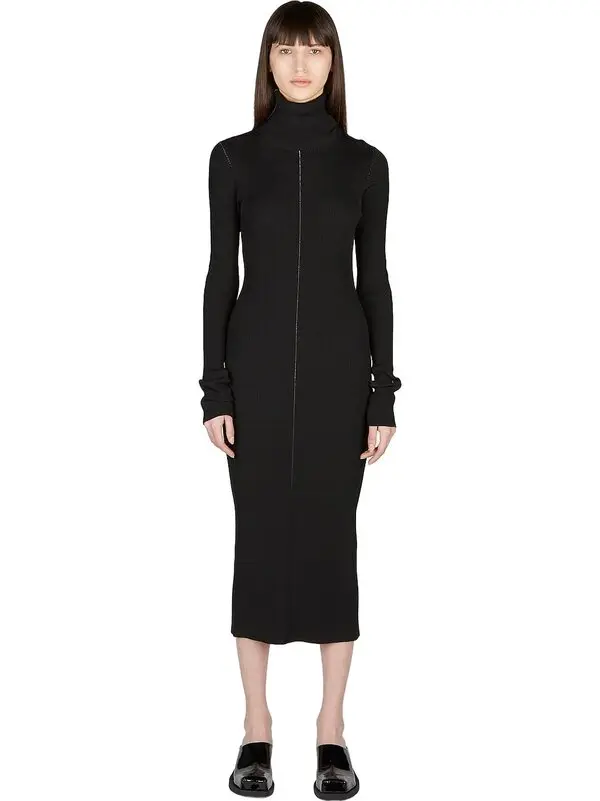 Marni Roll Neck Midi Dress - Black