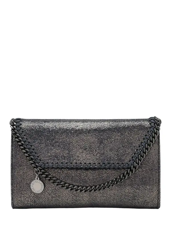 Stella McCartney Dark Navy Falabella Chain Wallet - Blue