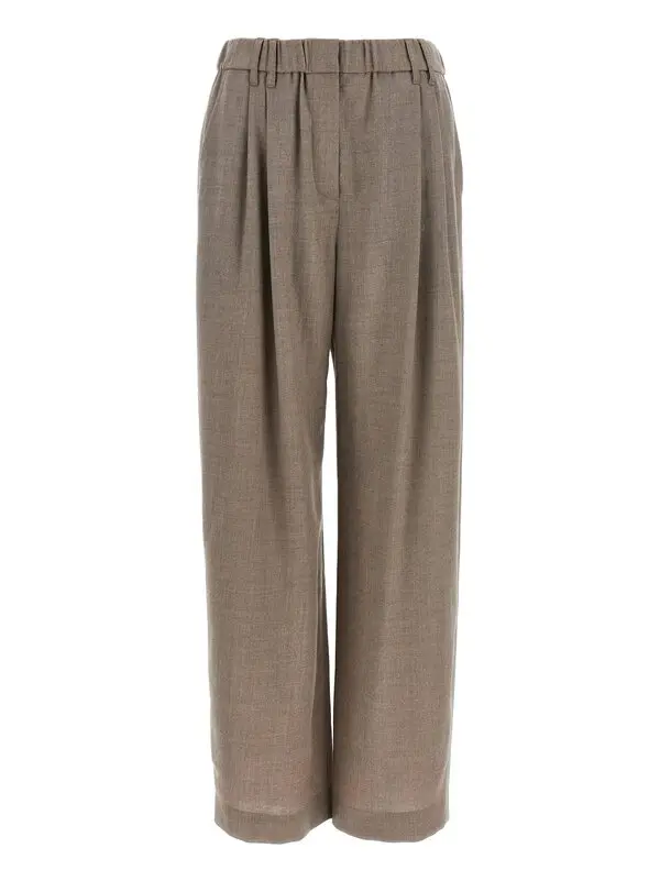 Brunello Cucinelli Light Pleated Trousers - White