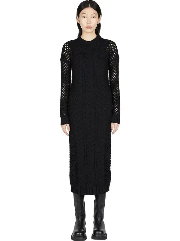 Max Mara Jumbo Knit Dress - Black
