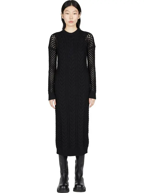 Max Mara Jumbo Knit Dress - Black