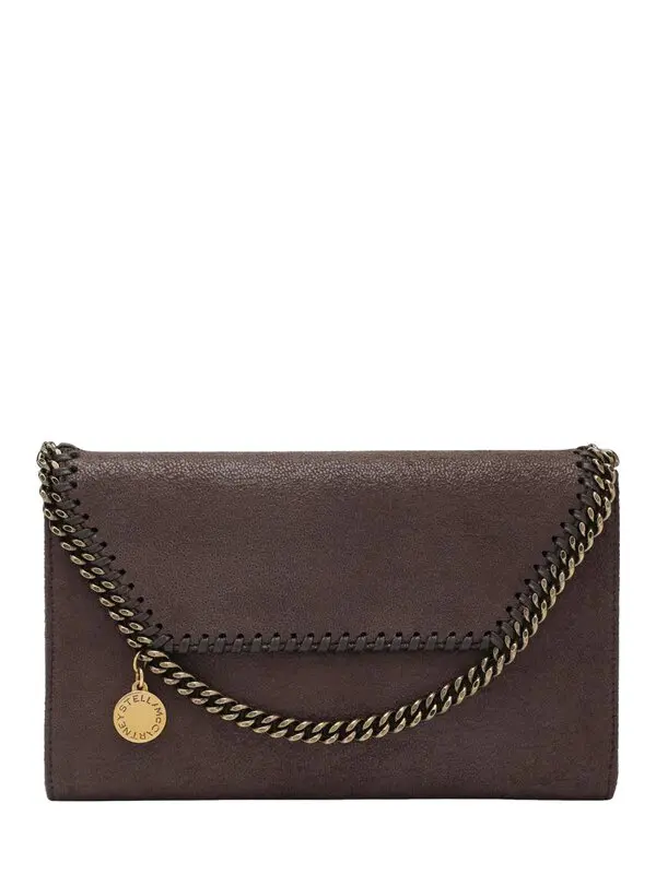 Stella McCartney Mahogany Falabella Chain Wallet - Brown
