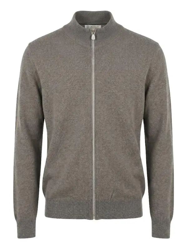 Brunello Cucinelli Cashmere Zipped Cardigan - Multicolor