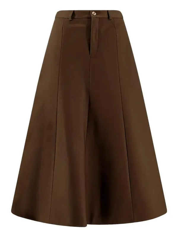 Celine Cotton Skirt - Brown