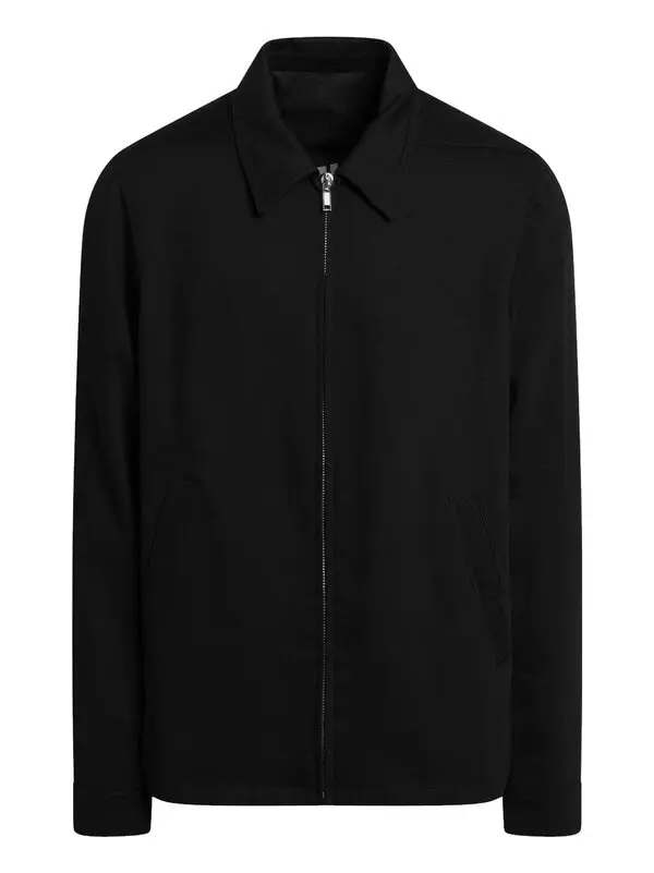 Rick Owens Zip-up Wool Shirt Jacket - Black