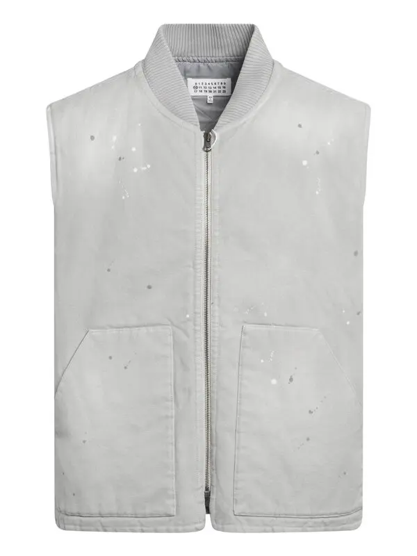MAISON MARGIELA Cotton Canvas Vest - Gray
