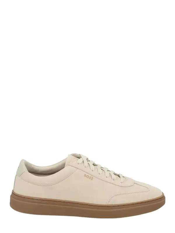 BOSS Vinston Leather Sneakers - Cream