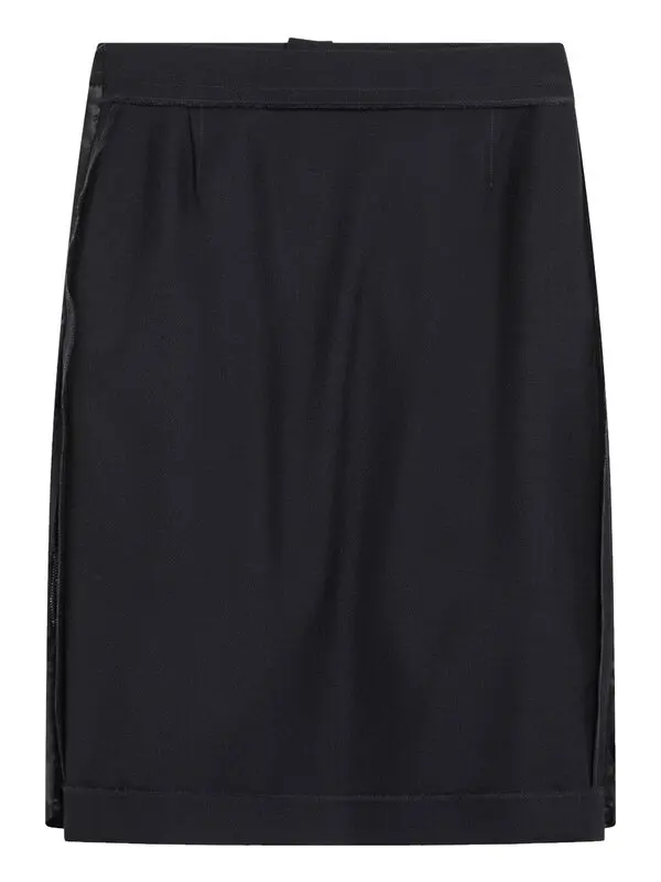 MAISON MARGIELA Skirt With Satin Side Panels - Blue