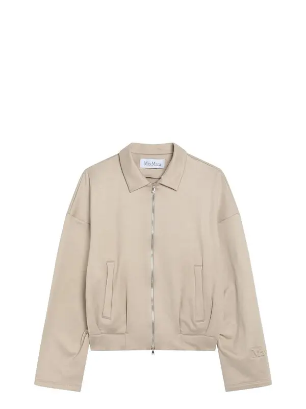Max Mara Cropped Silk Blend Sweatshirt - Cream