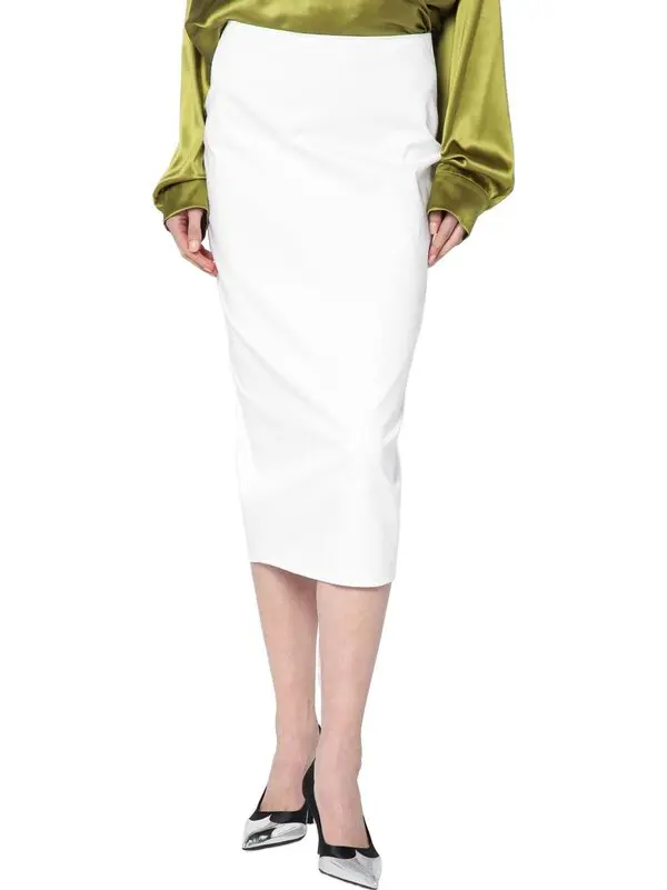 THELATEST Cotton Midi Skirt - White