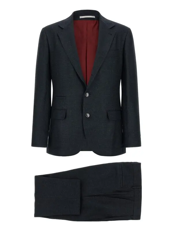 Brunello Cucinelli Hopsack Dress - Blue