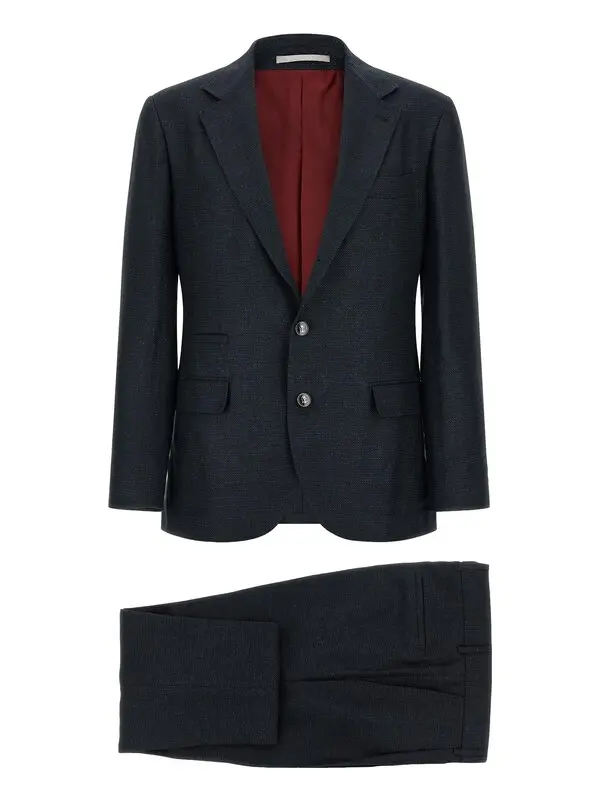 Brunello Cucinelli Hopsack Dress - Blue