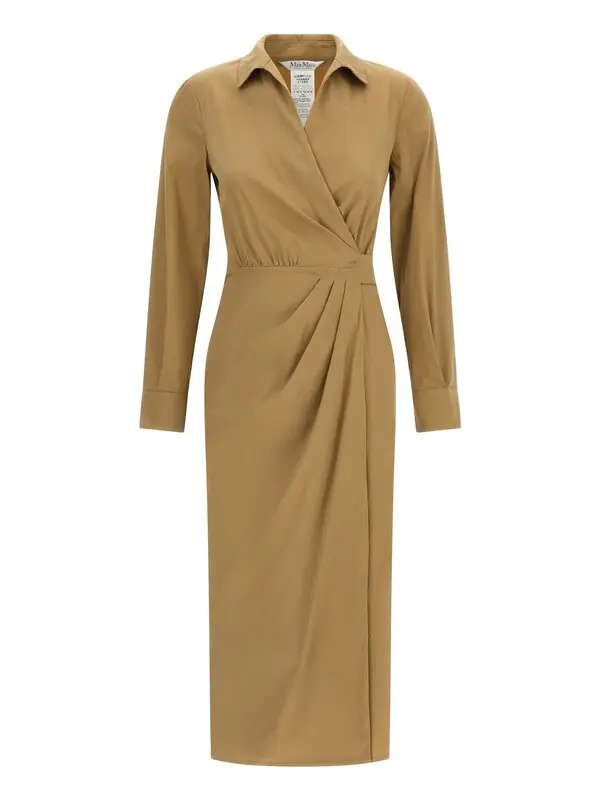 Max Mara Mxmbeta Cotton Poplin Wrap Dress - Cream