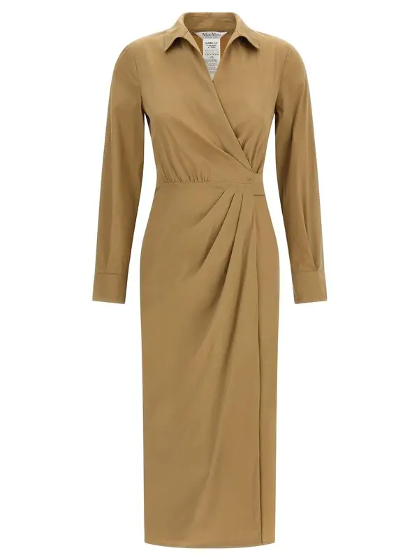 Max Mara Mxmbeta Cotton Poplin Wrap Dress - Cream