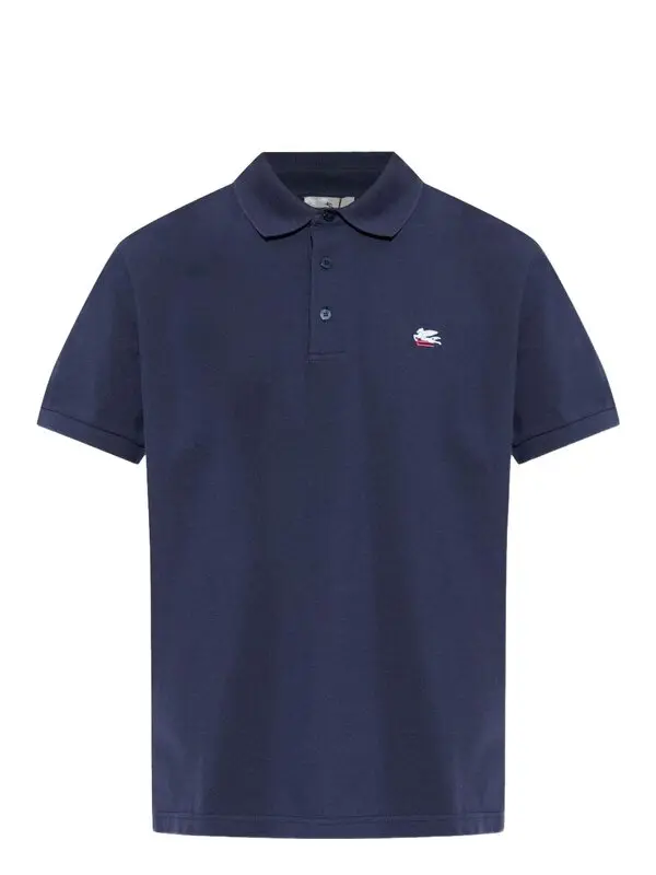 Etro Logo Cotton Polo Shirt - Multicolor