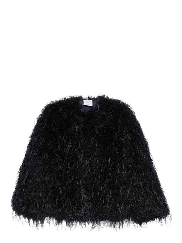 FORTE_FORTE Faux Fur & Shearling Jacket - Blue