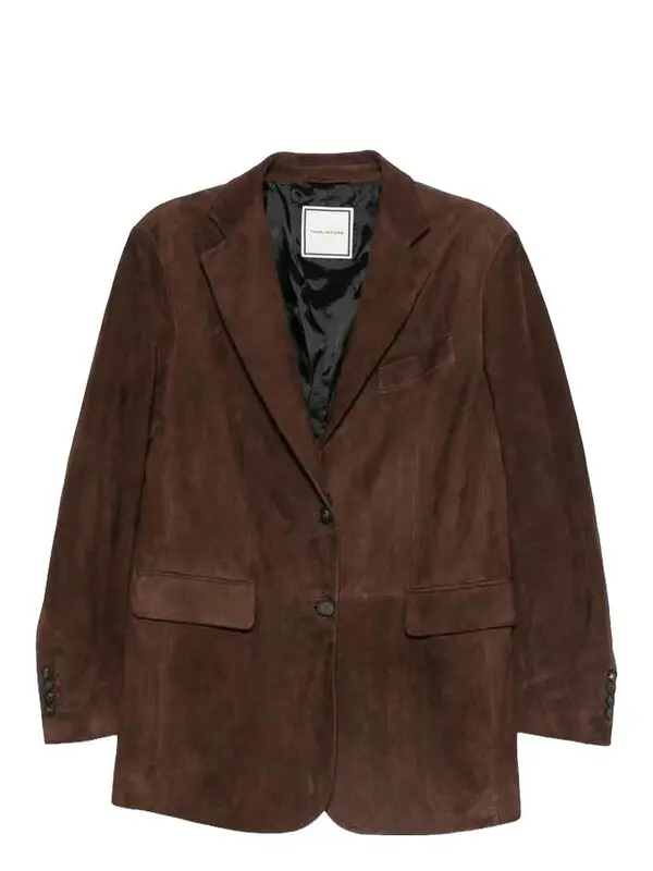 Tagliatore Leather Suede Jacket - Brown