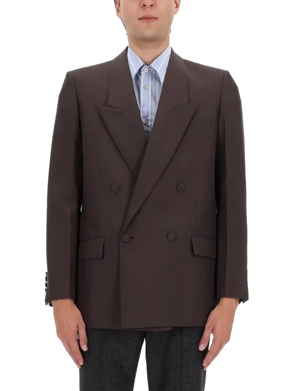 Gucci Double-breasted Polyester Jacket - Brown
