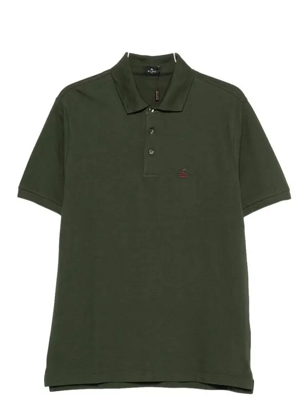 Etro Logo Cotton Polo Shirt - Multicolor