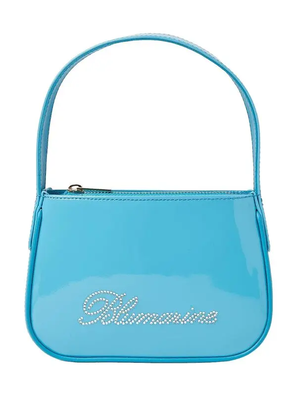 Blumarine Logo Embellished Shoulder Bag - Blue