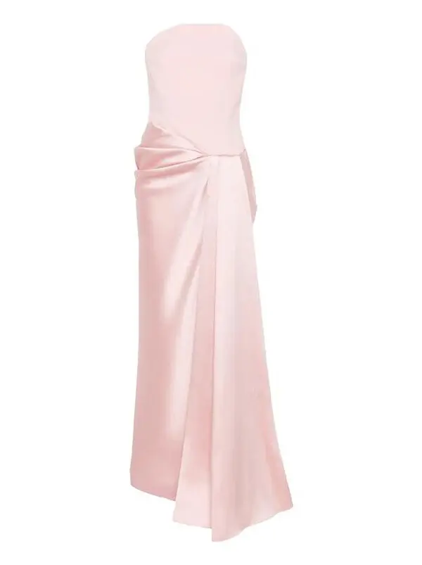 Solace London Satin Evening Dress - Pink