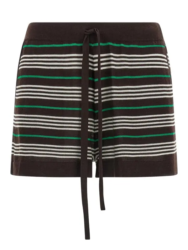 P.a.r.o.s.h Striped Blend Shorts - Brown