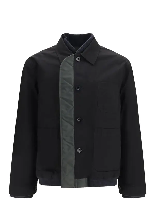 Sacai Nylon Ripstop Twill Bomber Jacket - Black