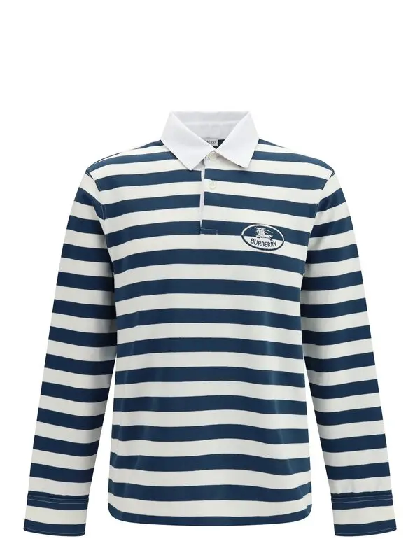 Burberry Striped Long-sleeve Cotton Polo - Multicolor