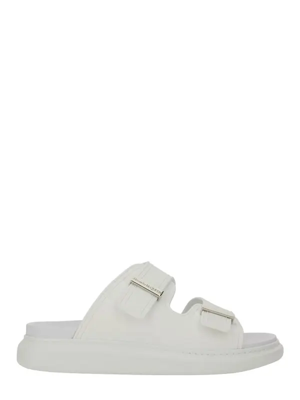 Alexander McQueen Hybrid Double Buckle Sandal - Silver