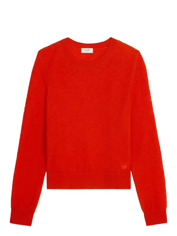 Celine Wool Sweater With Triomphe Detail - Multicolor