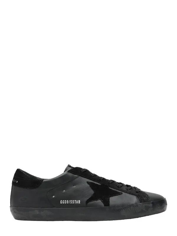 GOLDEN GOOSE Super-star Sneakers In Leather And Suede - Black
