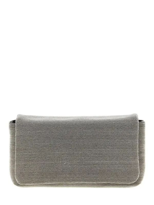 Brunello Cucinelli Monile' Crossbody Bag - Silver