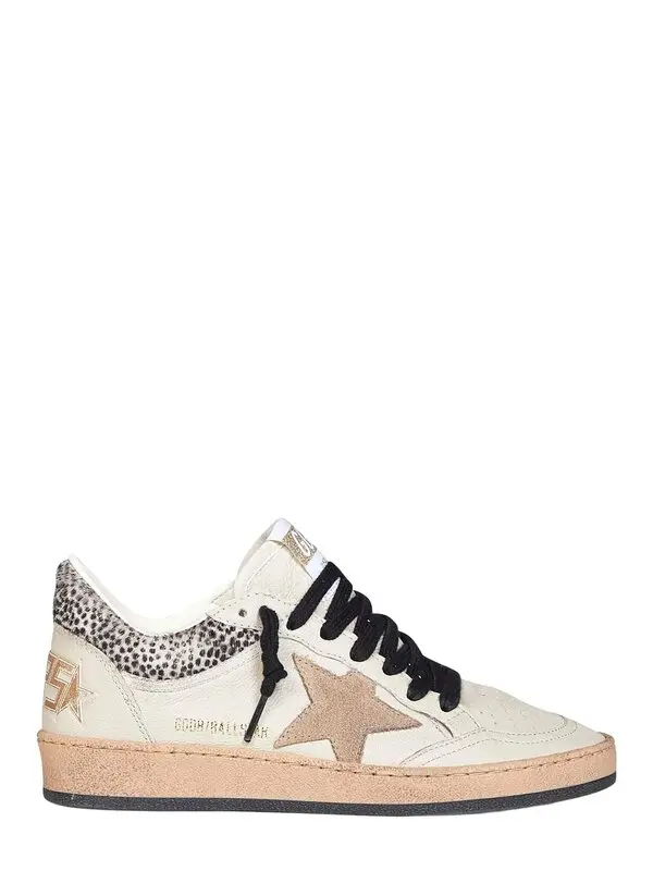 GOLDEN GOOSE Cream Nappa Leather Ball Star Sneakers - Multicolor