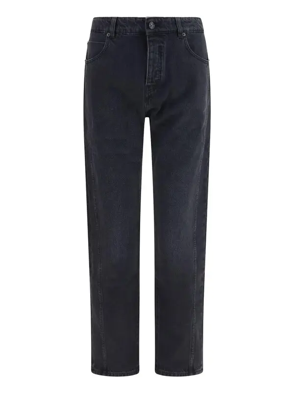 Balmain Straight-leg Denim Jeans - Black