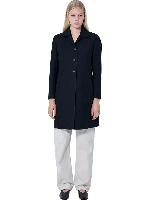 JIL SANDER Single-breasted Wool Coat - Black
