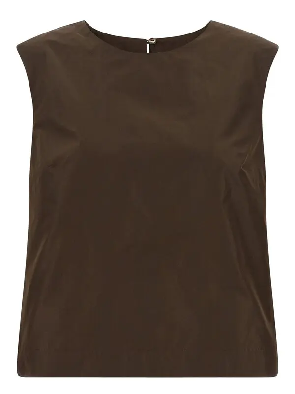 P.a.r.o.s.h Pimpy26 Taffeta Top - Brown
