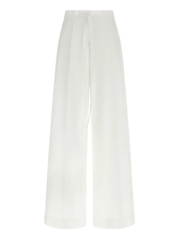 P.a.r.o.s.h Cannes Cotton Poplin Pants - White