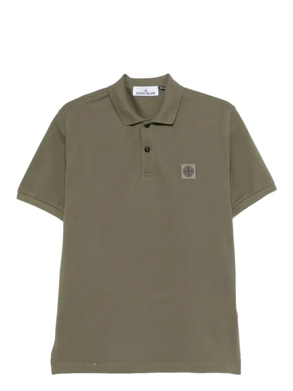 Stone Island Logo Cotton Polo Shirt - Multicolor