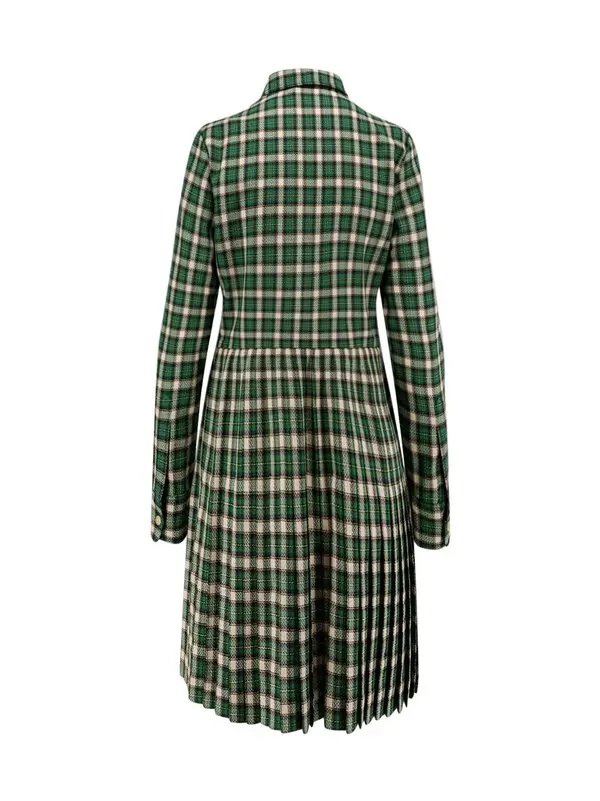 Celine Tartan Wool Mini Dress - Multicolor