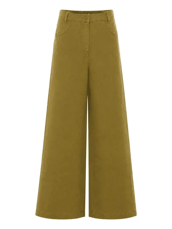 Max Mara Wide Leg Jeans - Green